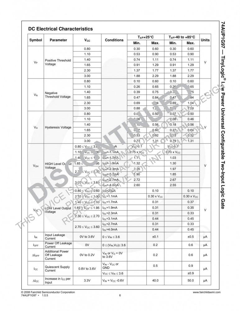 74AUP1G97 datasheet page 6