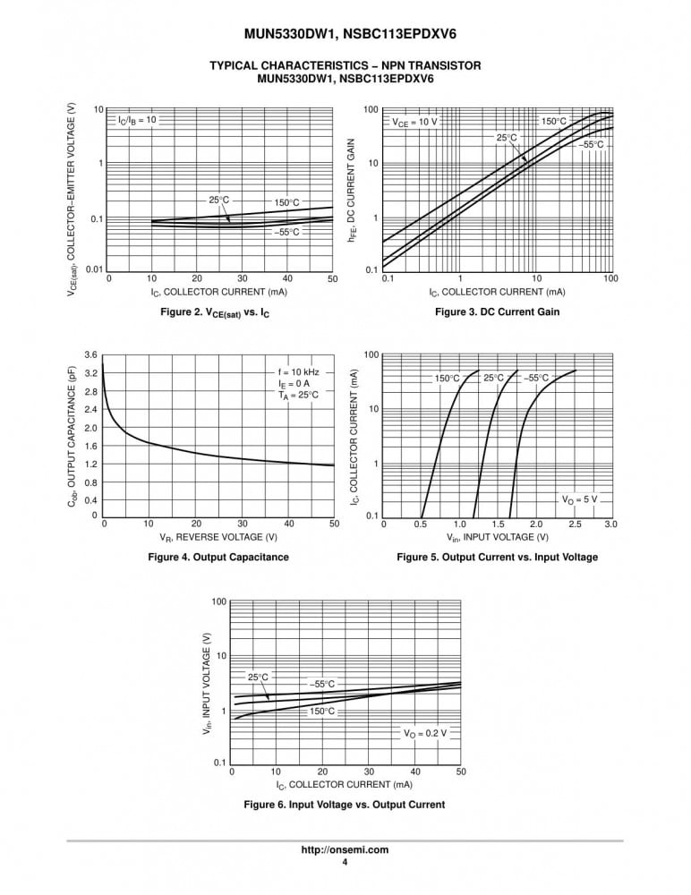 NSBC113EPDXV6T1G datasheet page 4