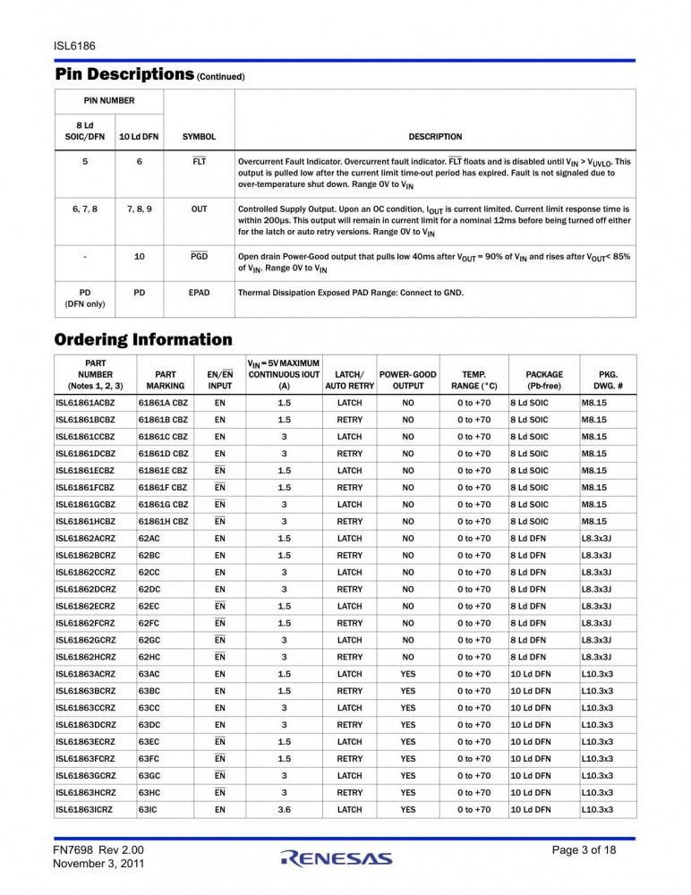 ISL6186 datasheet page 3