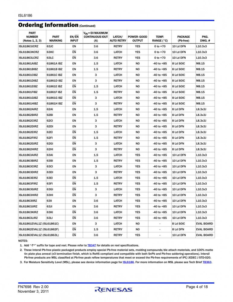 ISL6186 datasheet page 4