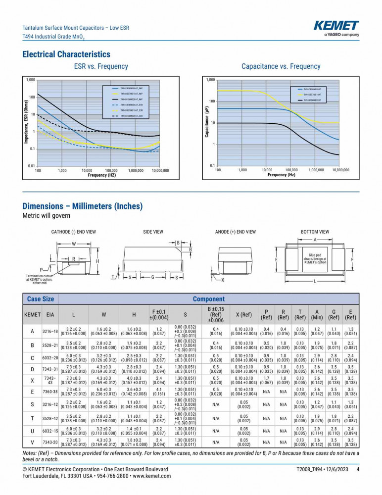 KEMET T494 datasheet page 4