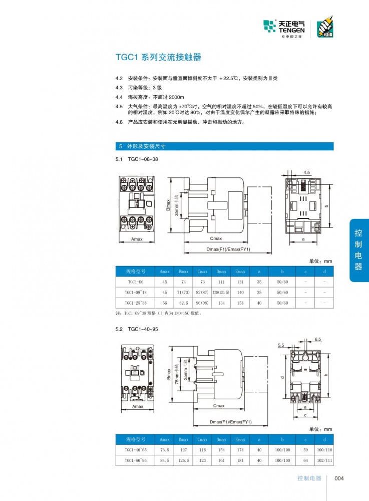 TGC1 series datasheet page 4