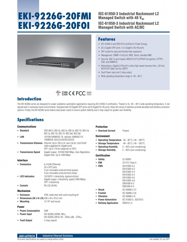 EKI-9226G series product documentation image 1