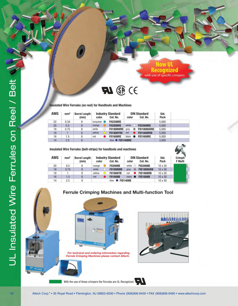 Altech ferrule catalog page 10