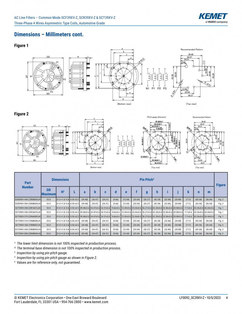 KEMET SCT39XV-Z datasheet page 4
