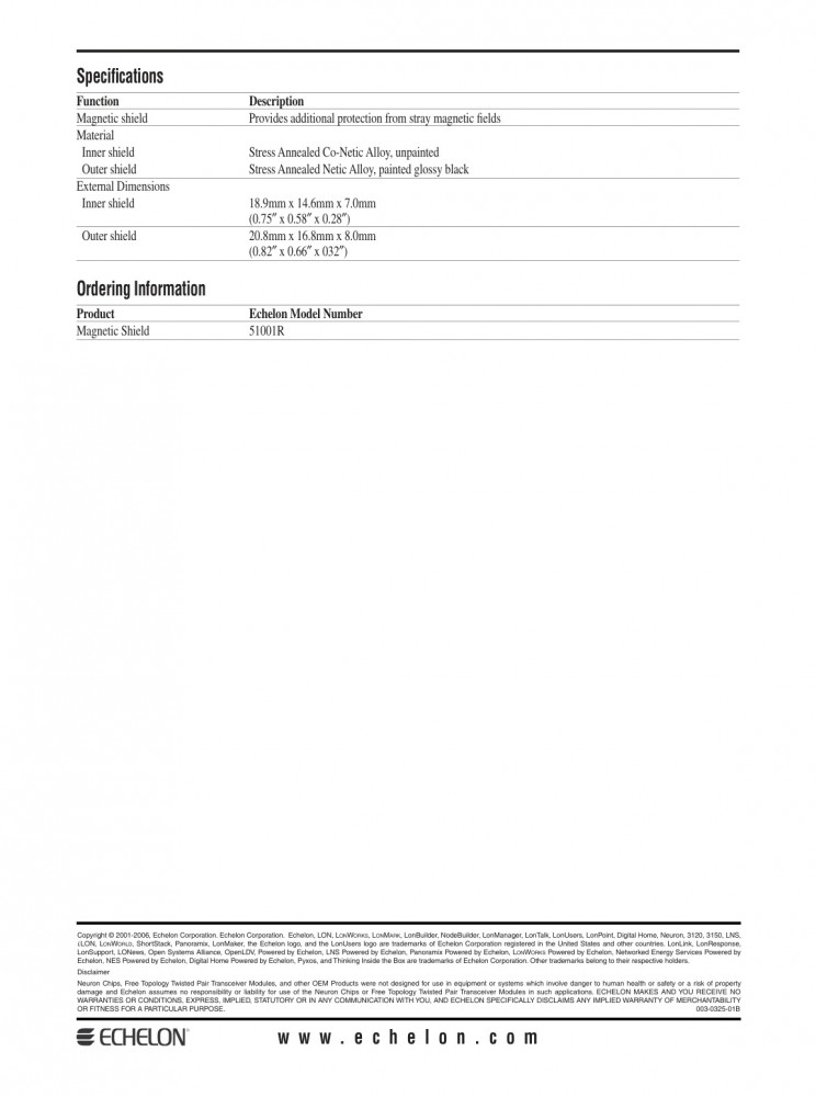 51001R magnetic shield documentation, page 2