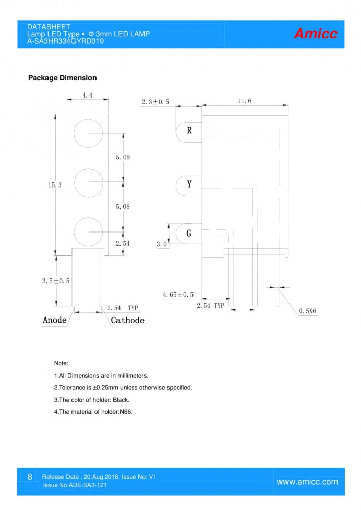 A-SA3HR334GYRD019 datasheet page 8
