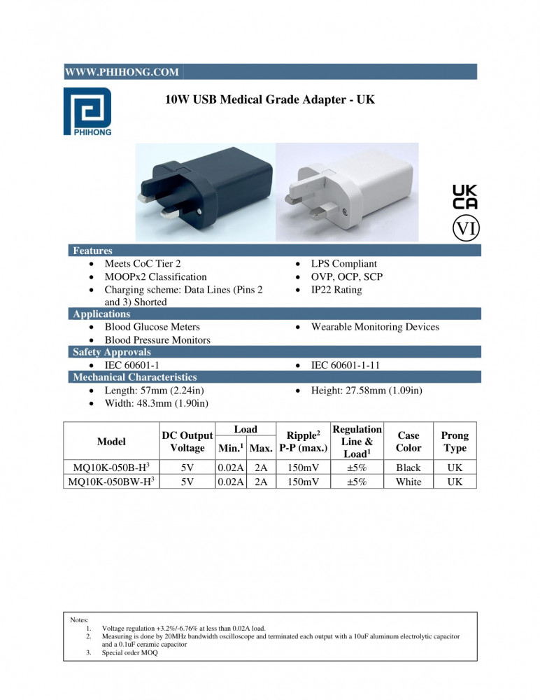 MQ10K-050B-H datasheet page 1