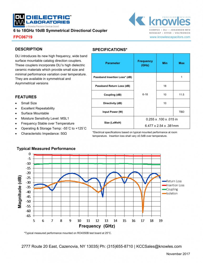 FPC06719 technical specification page