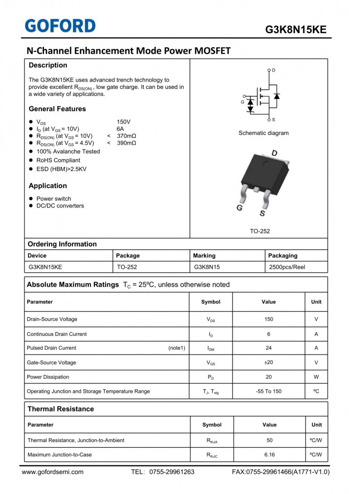 G3K8N15KE datasheet page 1