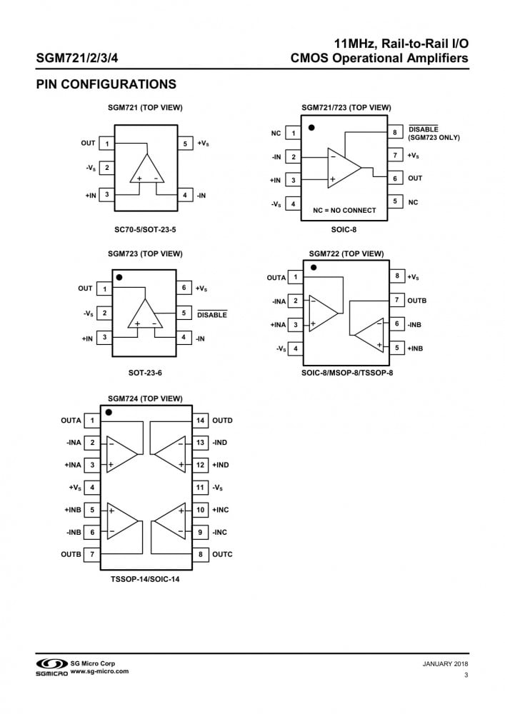 SGM722XS/TR datasheet page 3