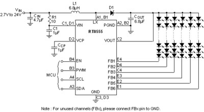 RT8511B - 43V Asynchronous Boost WLED Driver