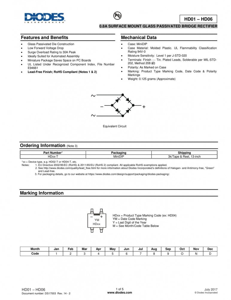 HD02-T datasheet page 1