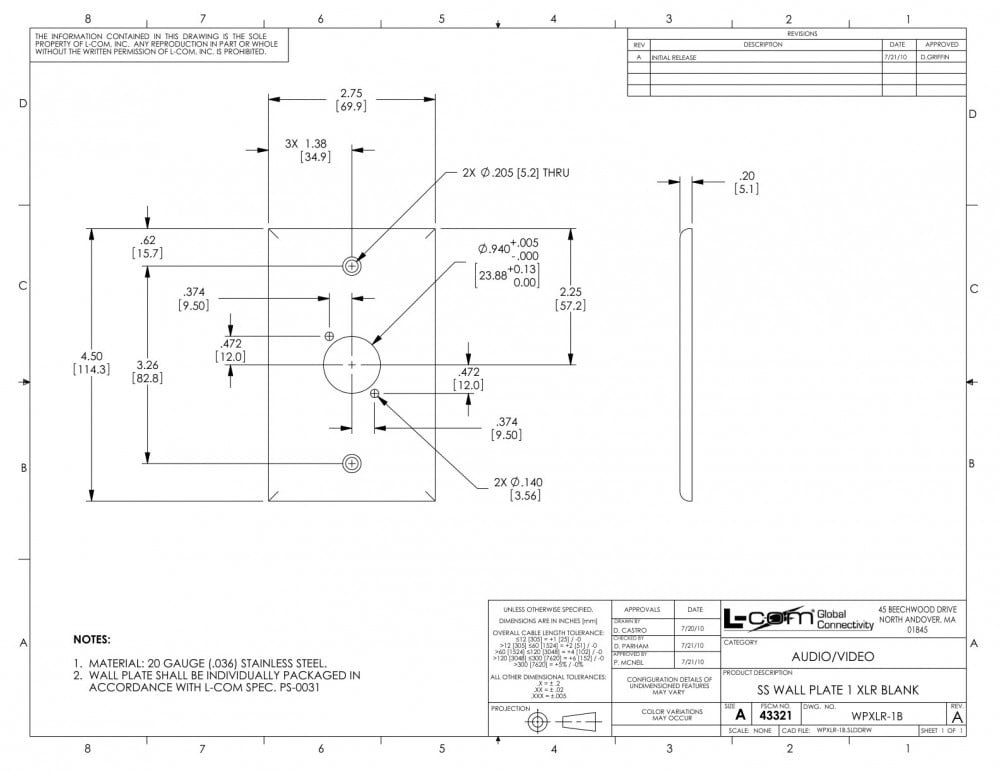 WPXLR-1B product document preview