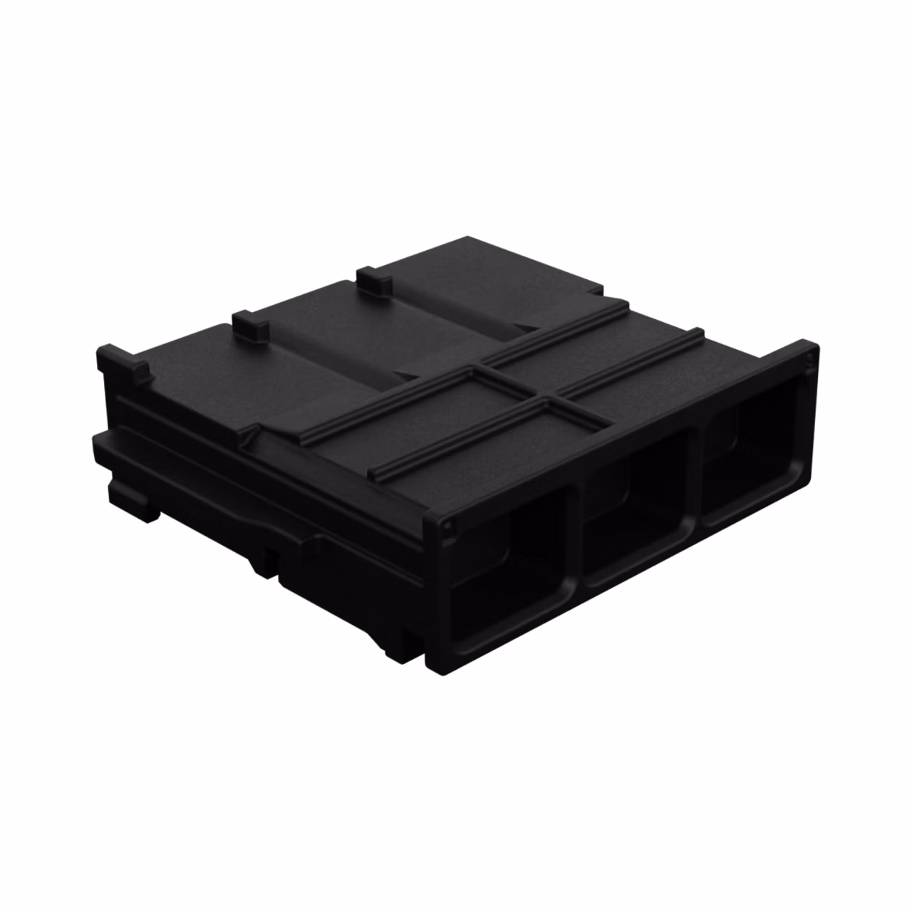 MX-DaSH Unsealed Modular 2x2 Female Connector Assembly, Right Wire Output, Keying Option A, Black