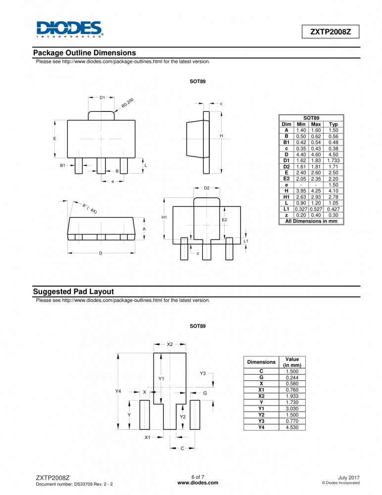 ZXTP2008ZTA datasheet page 6