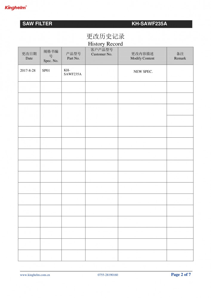 KH-SAWF235A specification page 2