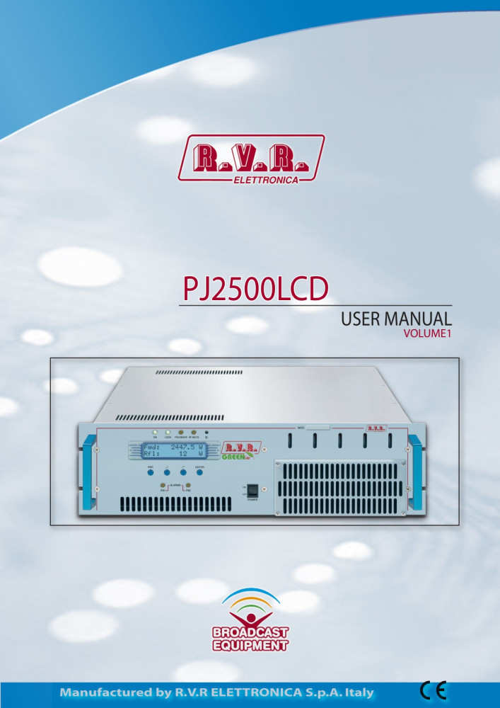 PJ2500LCD documentation page 1