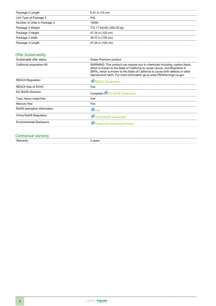SQR16100GY technical document page 2