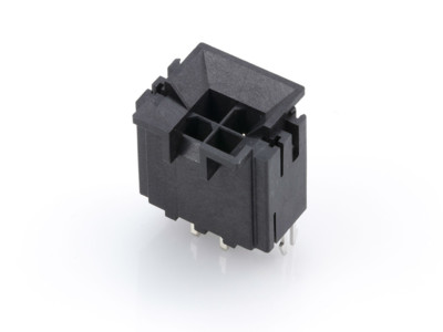 Mini-Fit BMI Header, 4.20mm Pitch, Dual Row, Vertical, for 1.60mm PCB Thickness, 6 Circuits, Tin (Sn) Plating, without Retention Clip