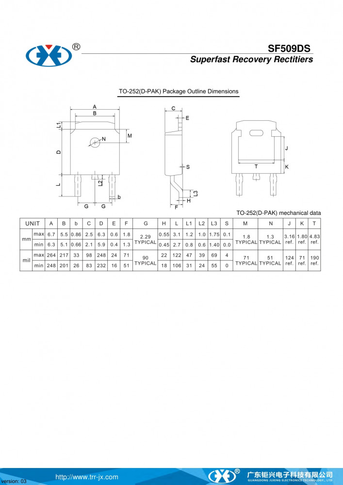 SF509DS datasheet page 3