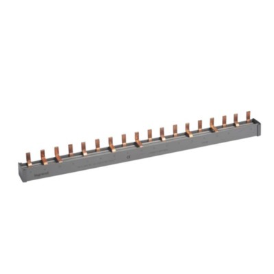 Supply busbar - Prong-type 1P+N universal 1m - Max 57 devices connected - 63A rated current - 400V max operating voltage