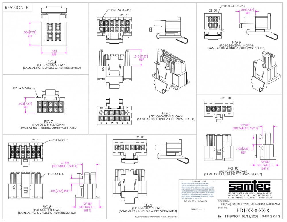 Samtec IPD1 drawing page 2