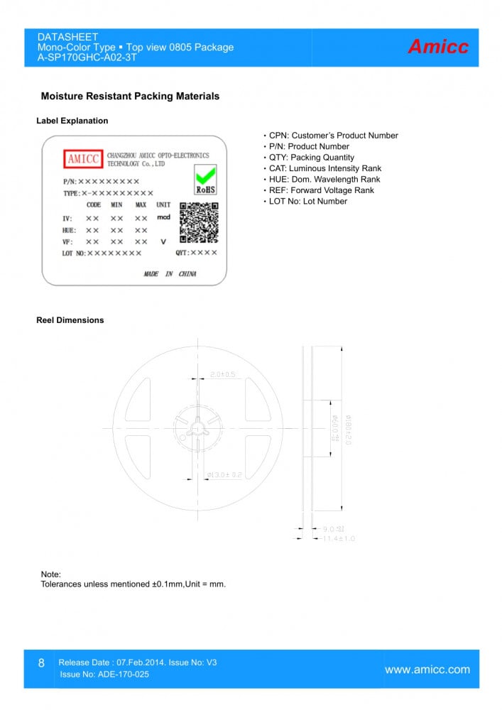 A-SP170GHC-A02-3T datasheet page 8