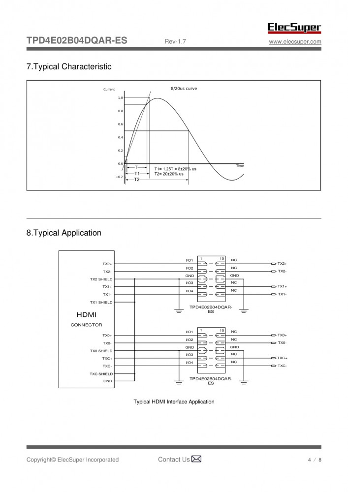 TPD4E02B04DQAR-ES technical document page 4