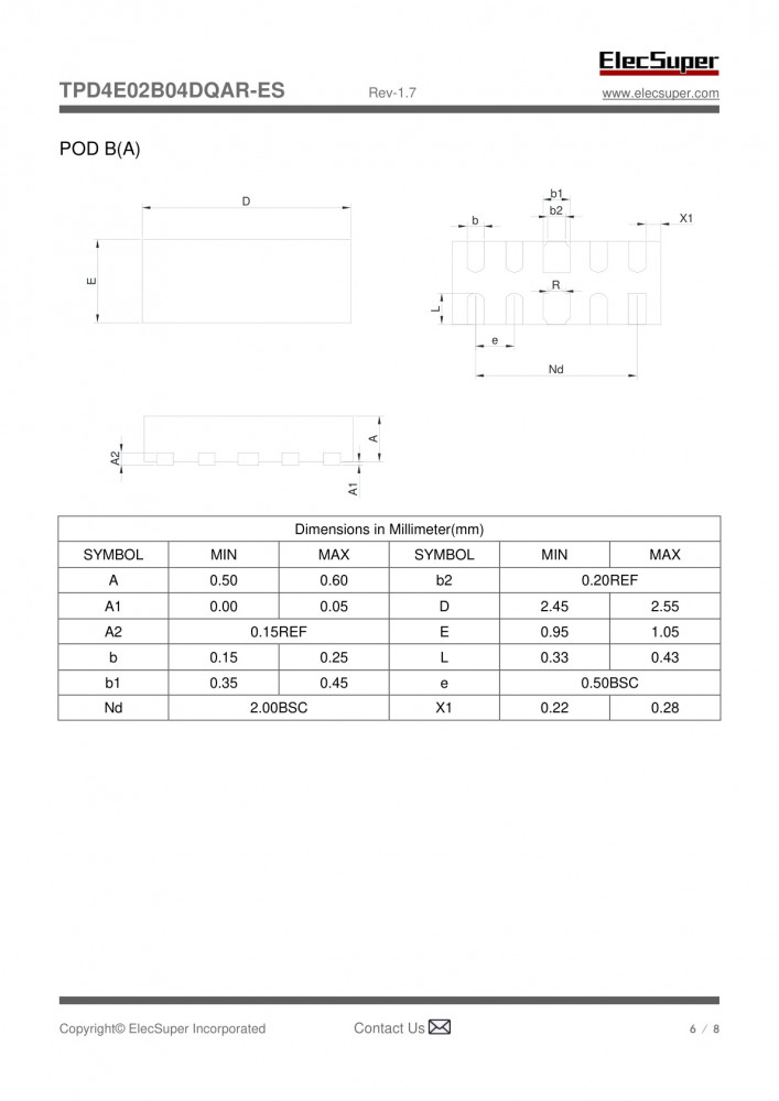 TPD4E02B04DQAR-ES technical document page 6