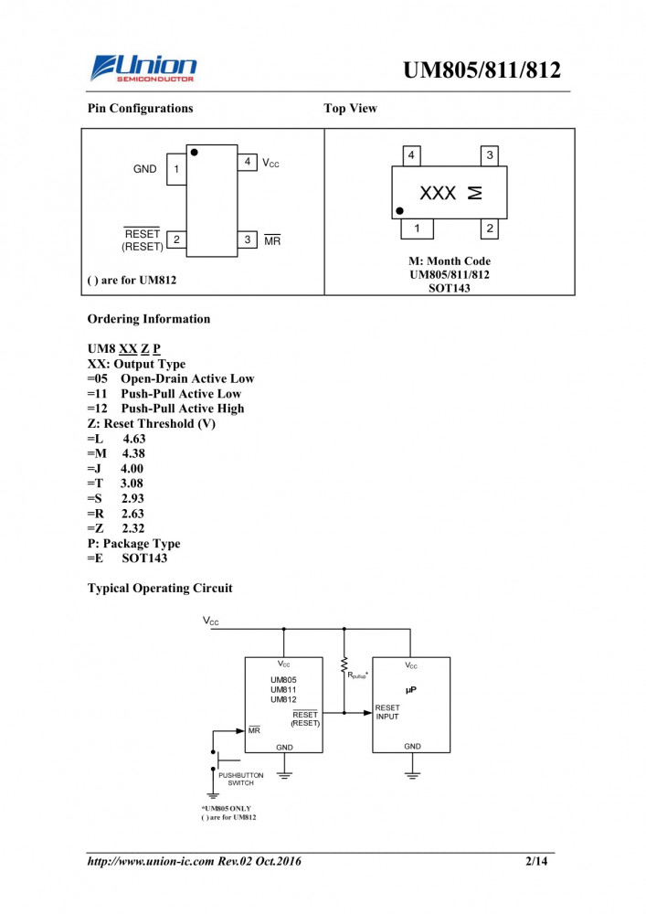 UM811TE datasheet page 2
