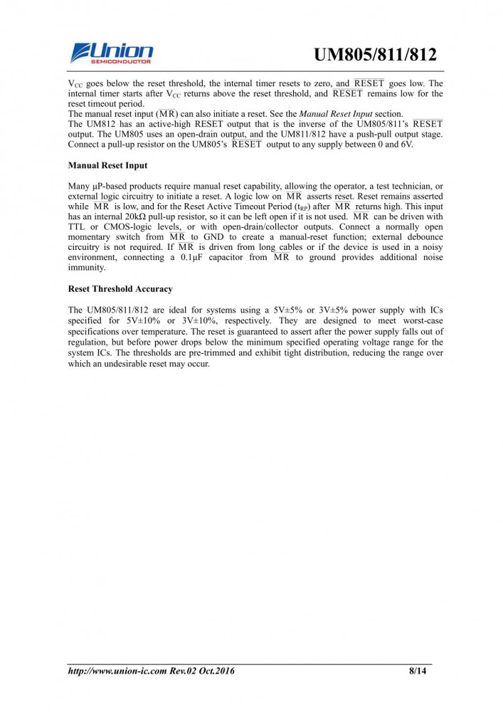 UM811TE datasheet page 8