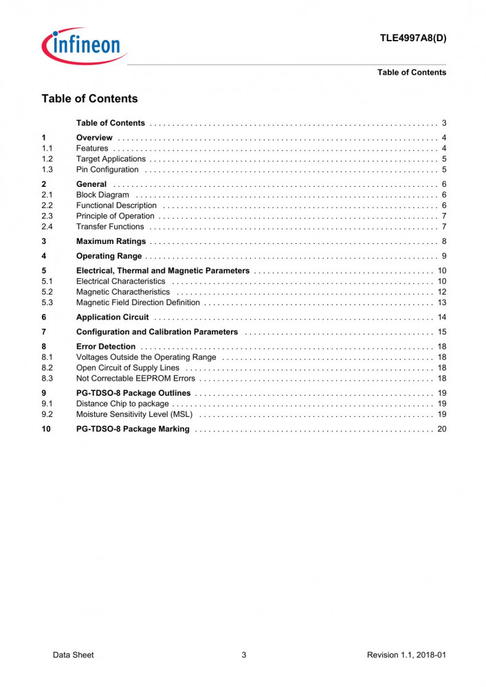 TLE4997A8 datasheet page 3