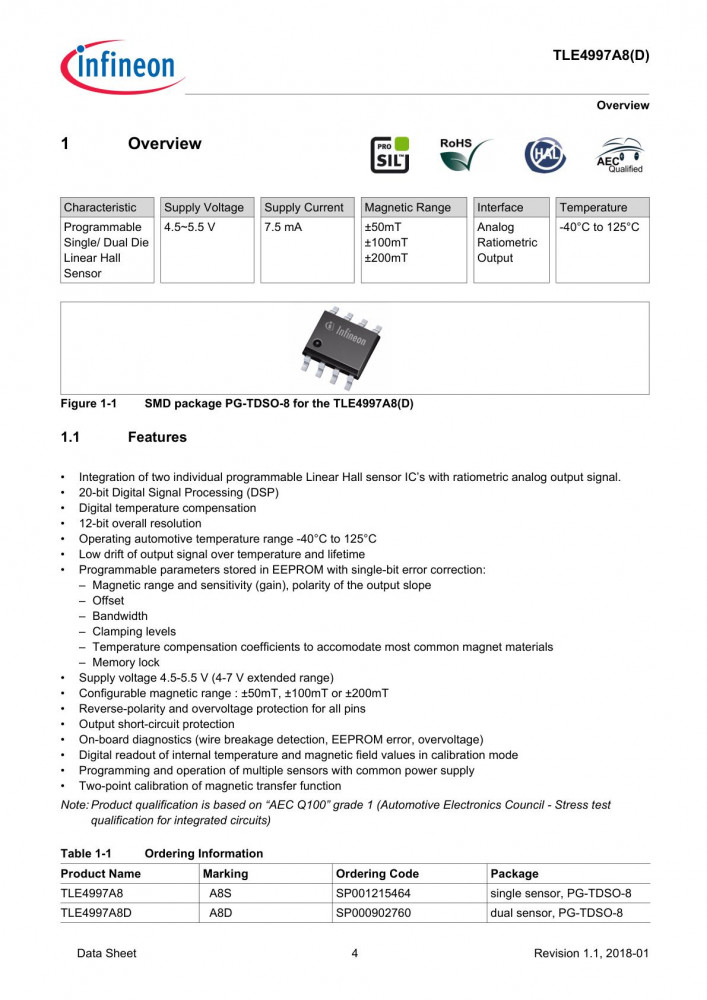 TLE4997A8 datasheet page 4