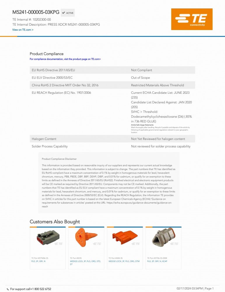 M5241-000005-03KPG technical document page 1