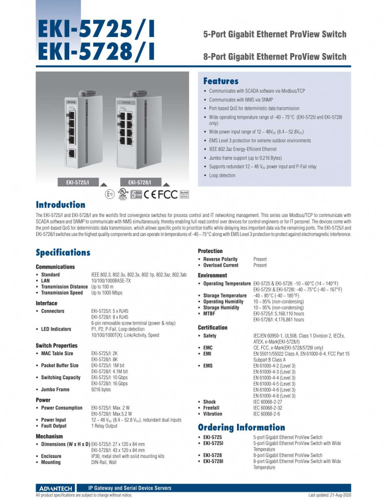 EKI-5725I product documentation image, page 1