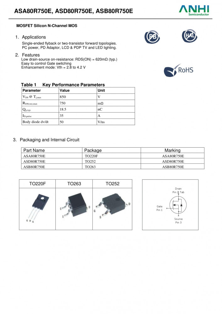 ASB80R750E datasheet page 1