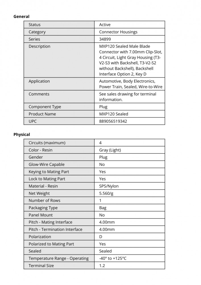 Technical document page 2 for product 348994083