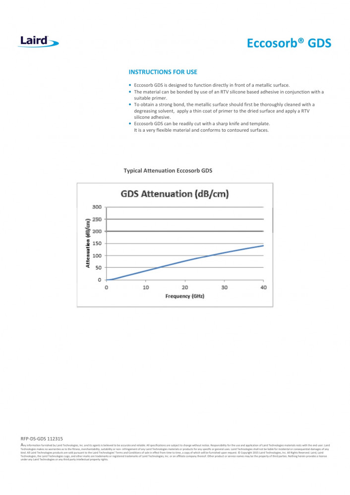 Eccosorb GDS technical document page 2