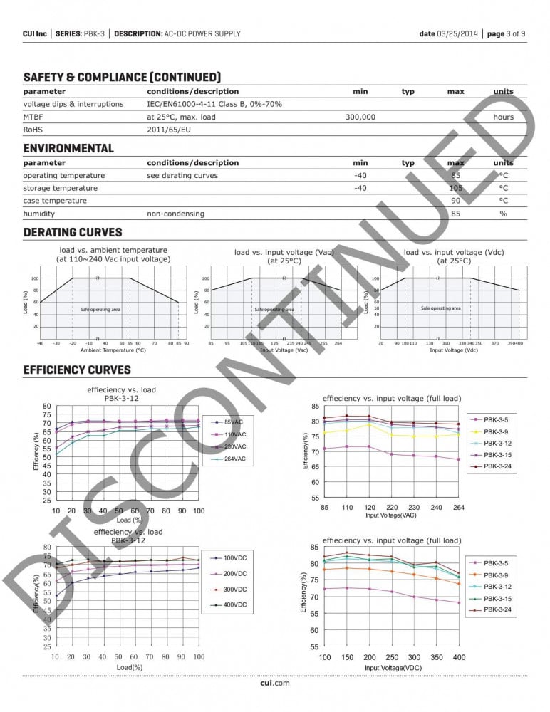 CUI PBK-3 series datasheet page 3