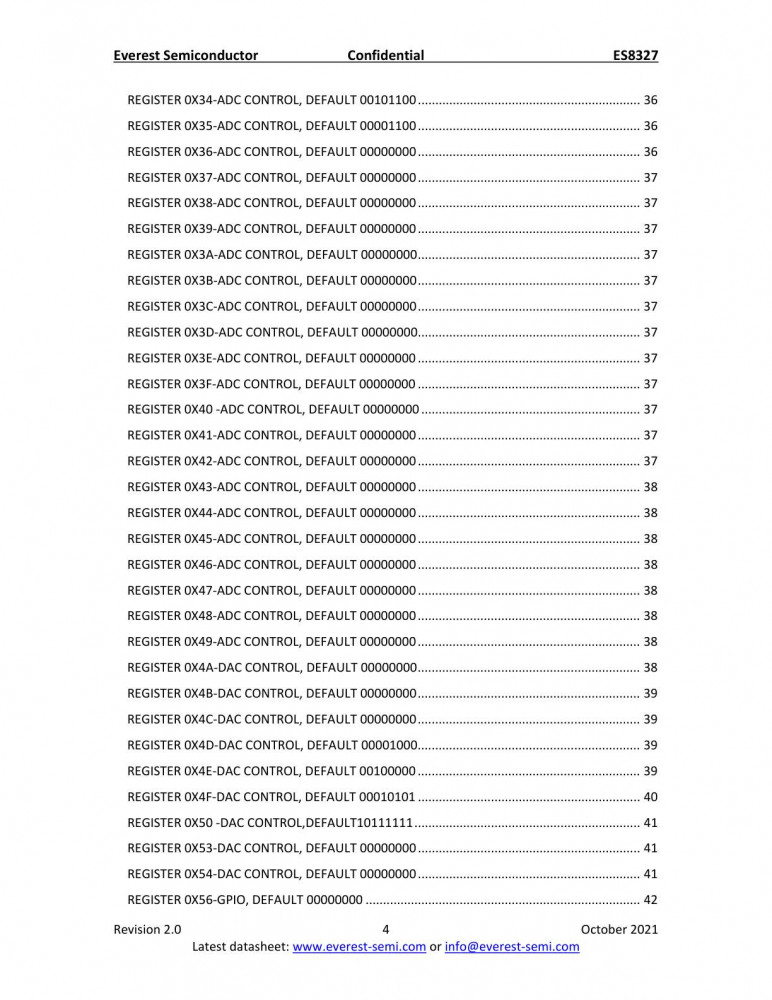 ES8327 datasheet page 4
