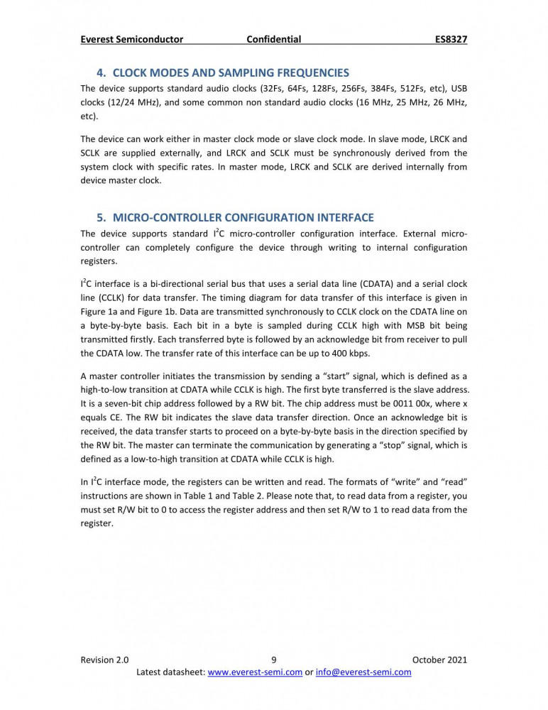 ES8327 datasheet page 9