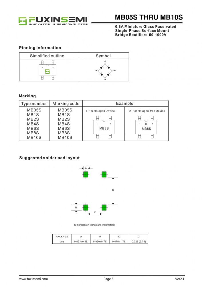 MB10S datasheet page 3