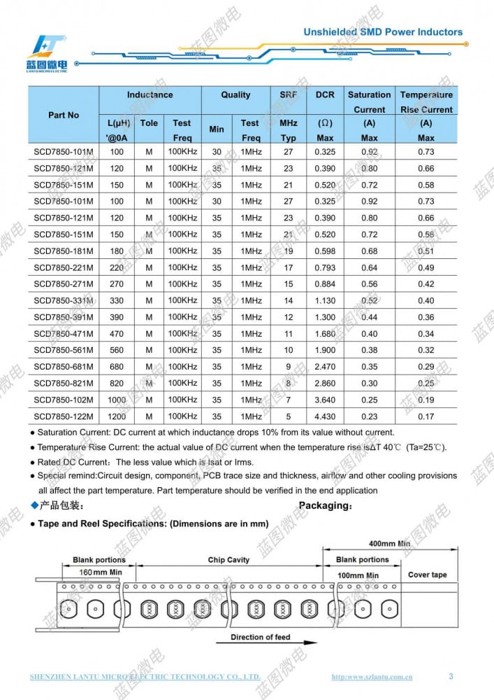 SCD7850-101MT datasheet page 3