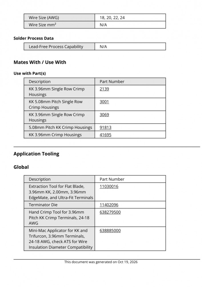 KK 396 product specification page 3