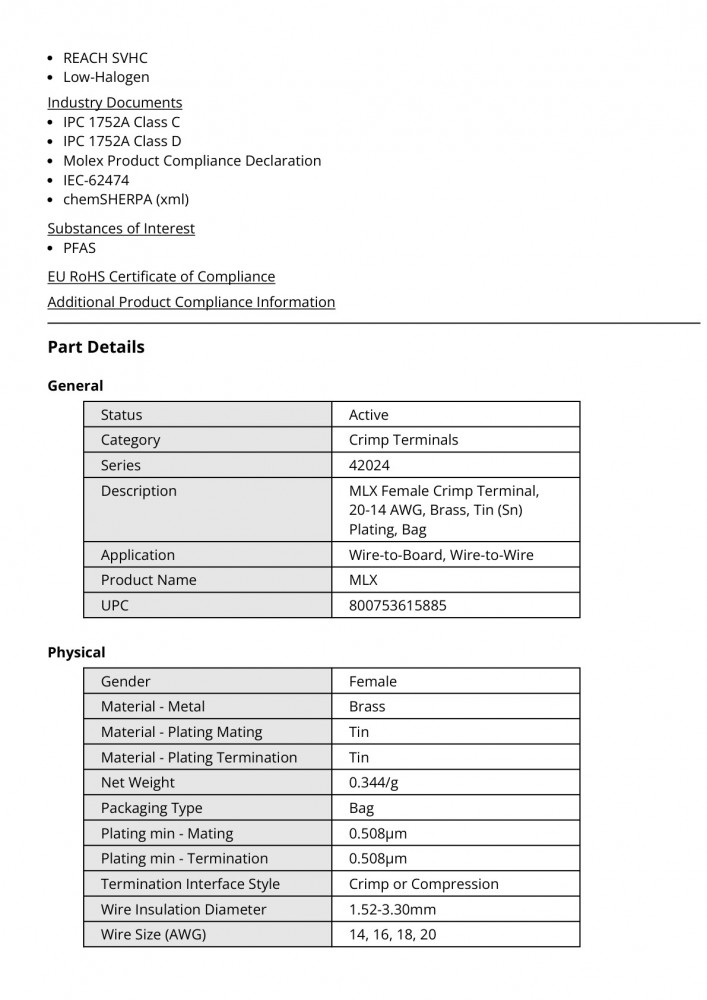 MOLEX 02081002 technical drawing preview, page 2