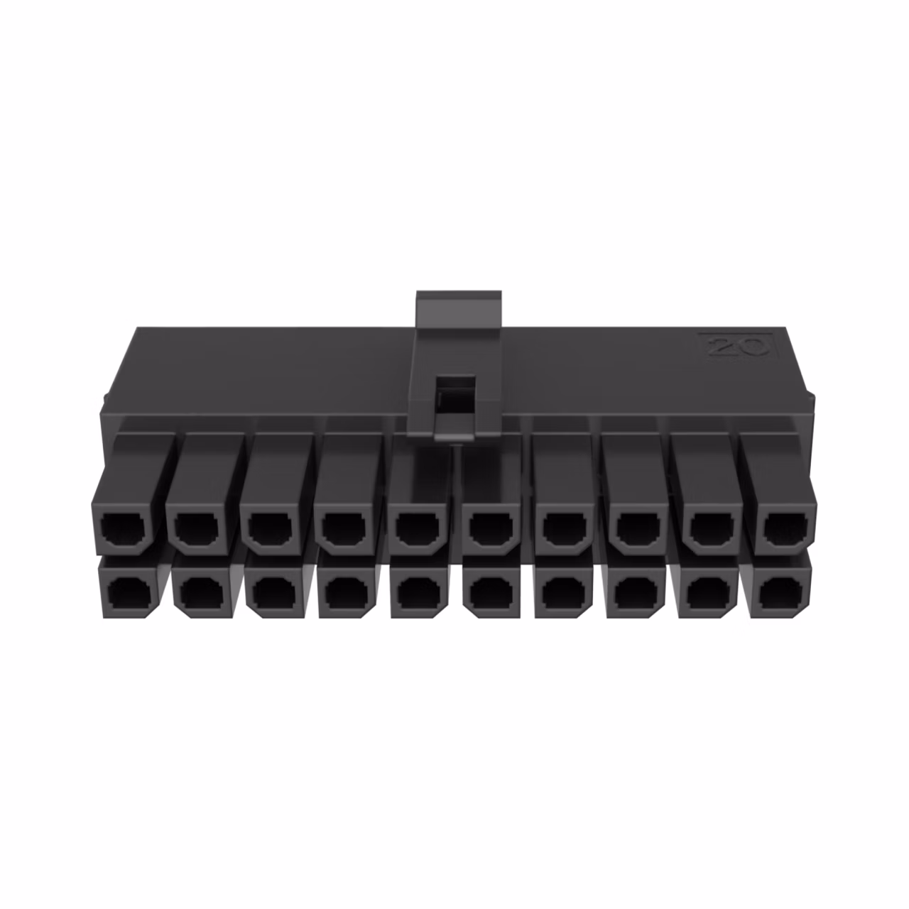 Micro-Fit+ Receptacle Housing, Dual Row, 20 Circuits, UL 94V-0, Low-Halogen, Black for sale