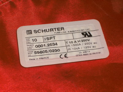 SCHURTER 0001.2534 Fuse for sale