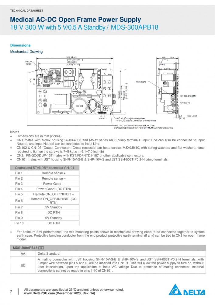 MDS-300APB18 AA datasheet page 7