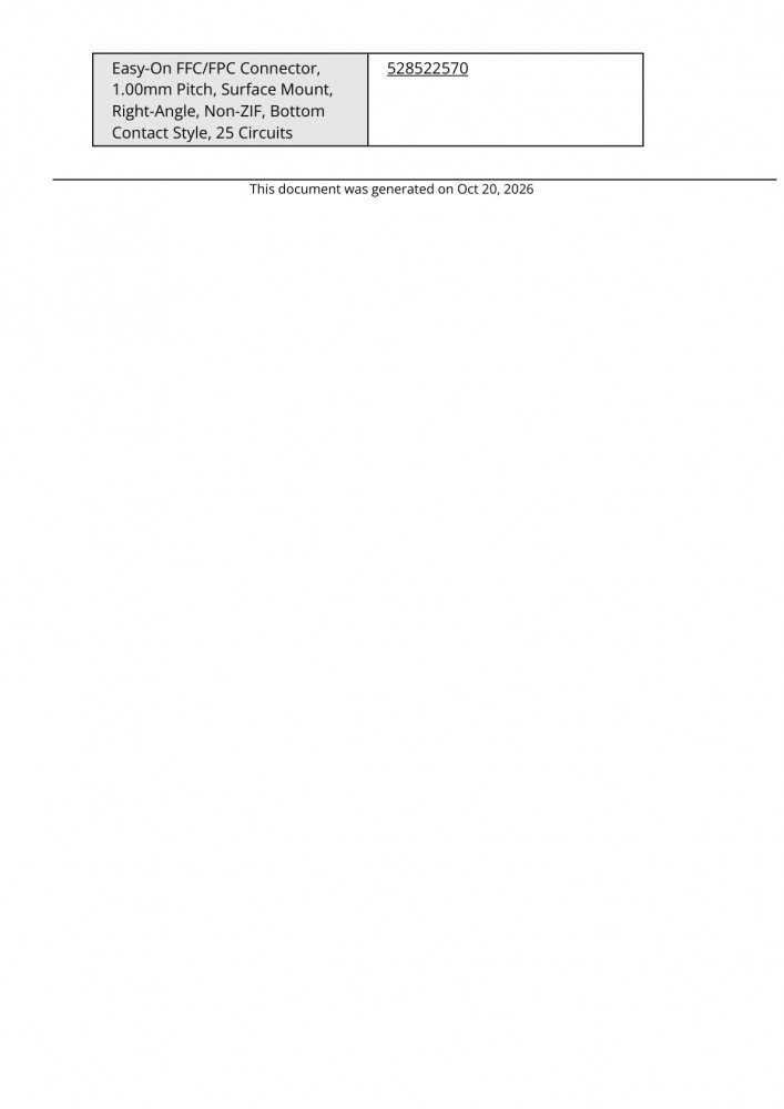 MOLEX 1.00 mm pitch FFC specification, page 4